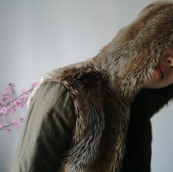 unbranded | Jackets & Coats | Fuzzy Army Green Coat | Poshmark